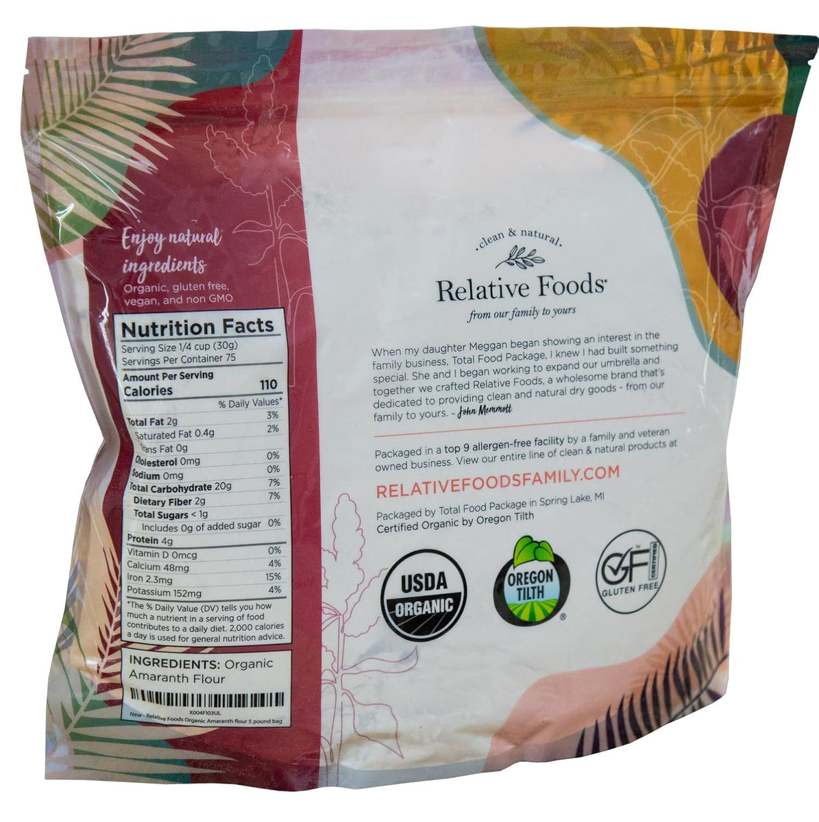 Organic Amaranth Flour | Gluten Free Flour Options – Relative Foods