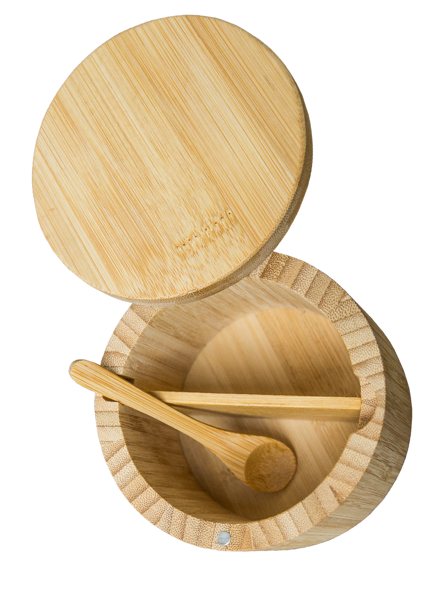 Relative Foods bamboo sugar bowl or spice bowl with spoon